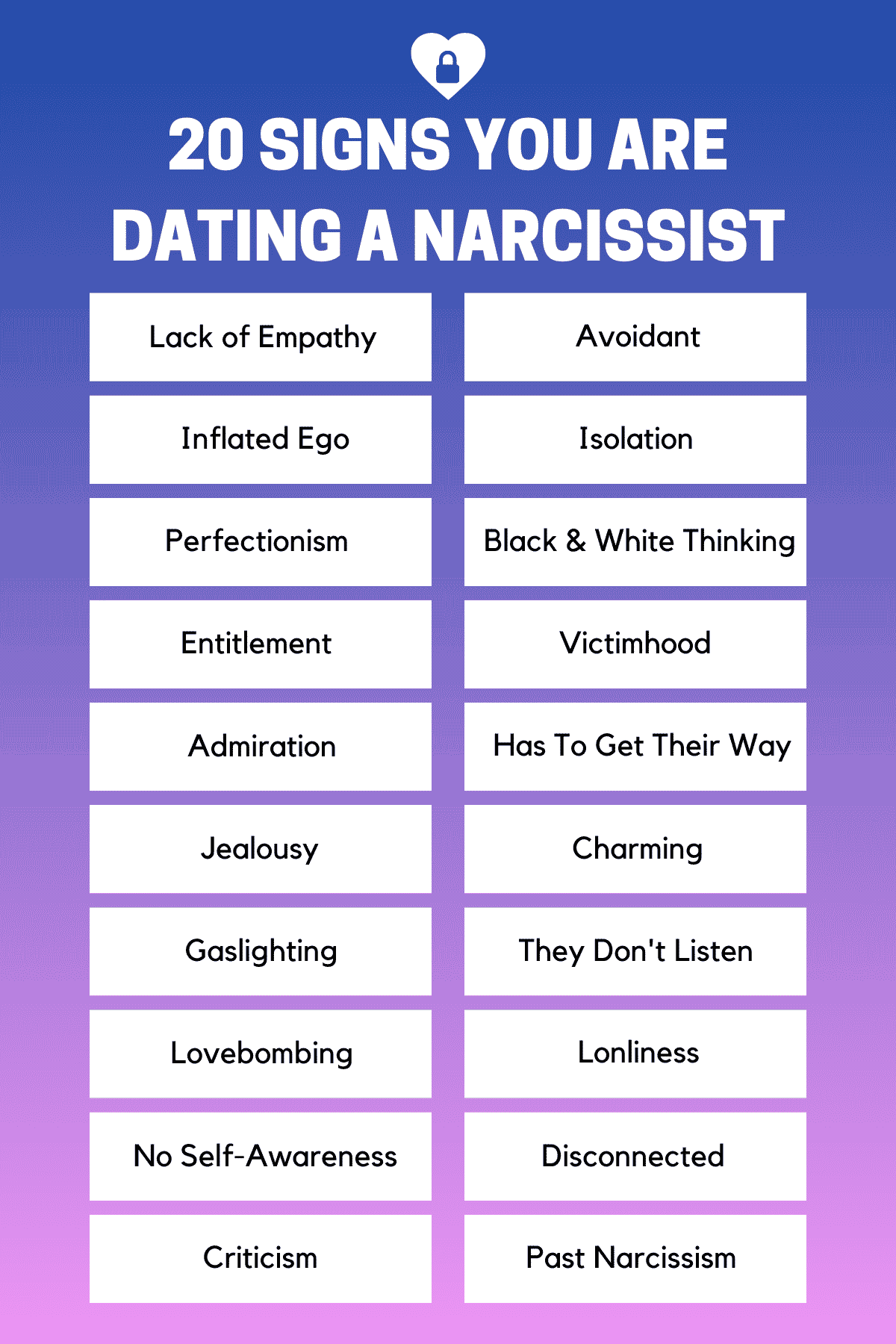 Signs You Are Dating A Narcissist